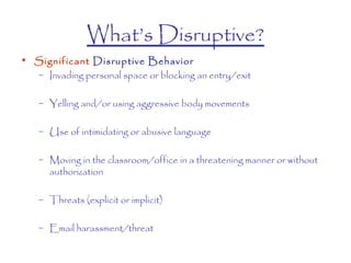 Disruptive behavior | PPT
