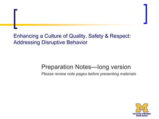 Disruptive Behavior Toolkit University of Michigan.pptx
