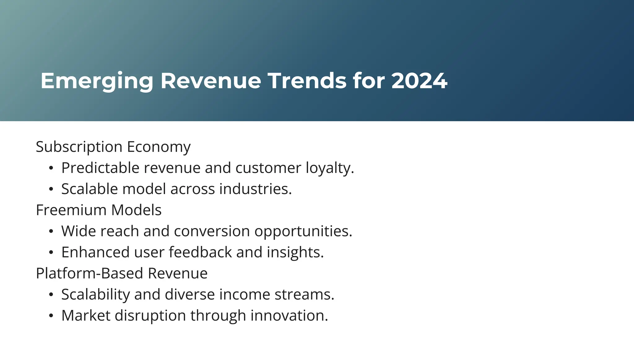 Disruptive Business Models Rethinking Revenue Streams in the Digital ...