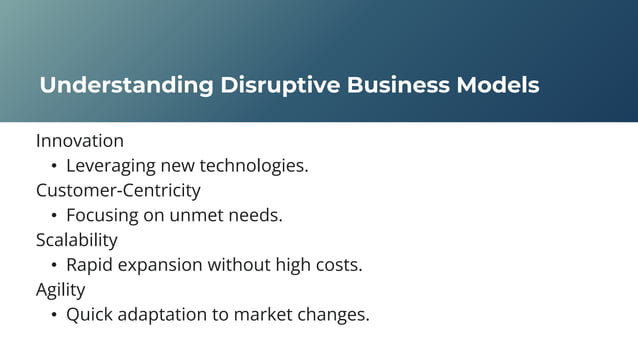 Disruptive Business Models Rethinking Revenue Streams in the Digital ...
