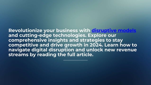 Disruptive Business Models Rethinking Revenue Streams in the Digital ...