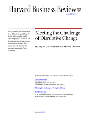 Disruptive change | PDF