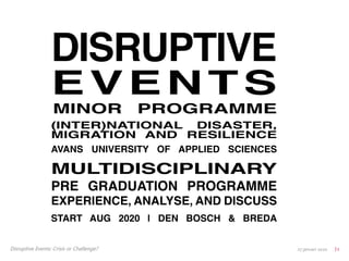 Disruptive events minor 2020 | PPT