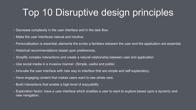 Disruptive information design | PPTX