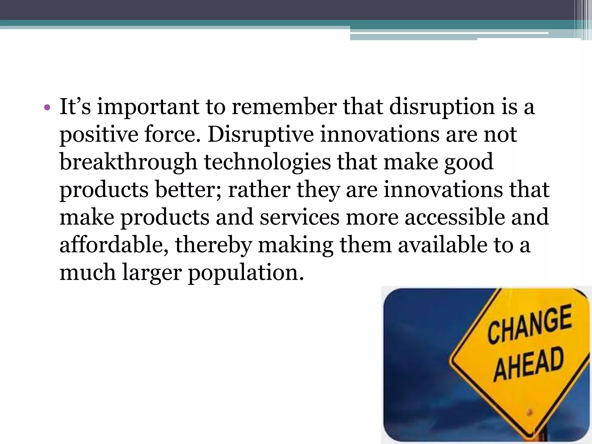 Disruptive innovation | PPTX