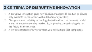 Disruptive Innovation - What Disrupt Really Means | PDF