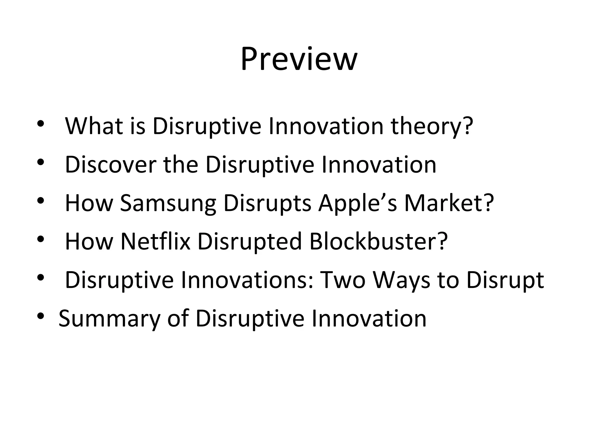 Disruptive Innovation | PPT