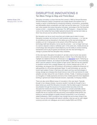Disruptive Innovations 2014 / CITI | PDF