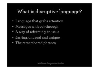 Disruptive language | PPT