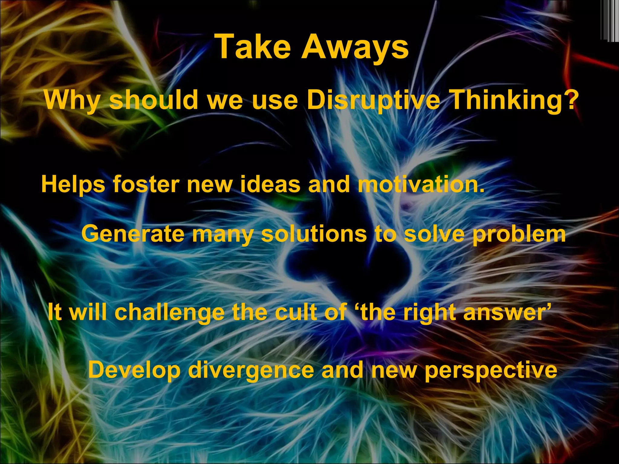 Disruptive thinking | PPT