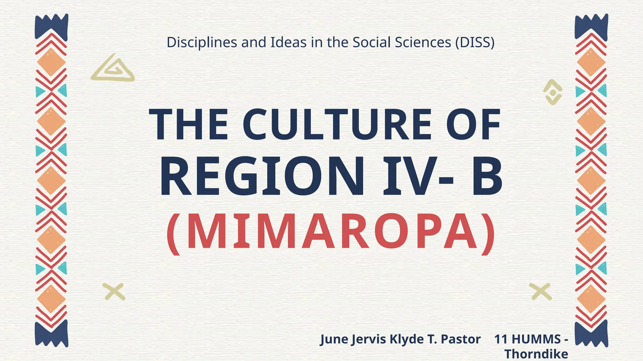 THE CULTURE OF REGION IV-B Also known as MIMAROPA) | PPTX