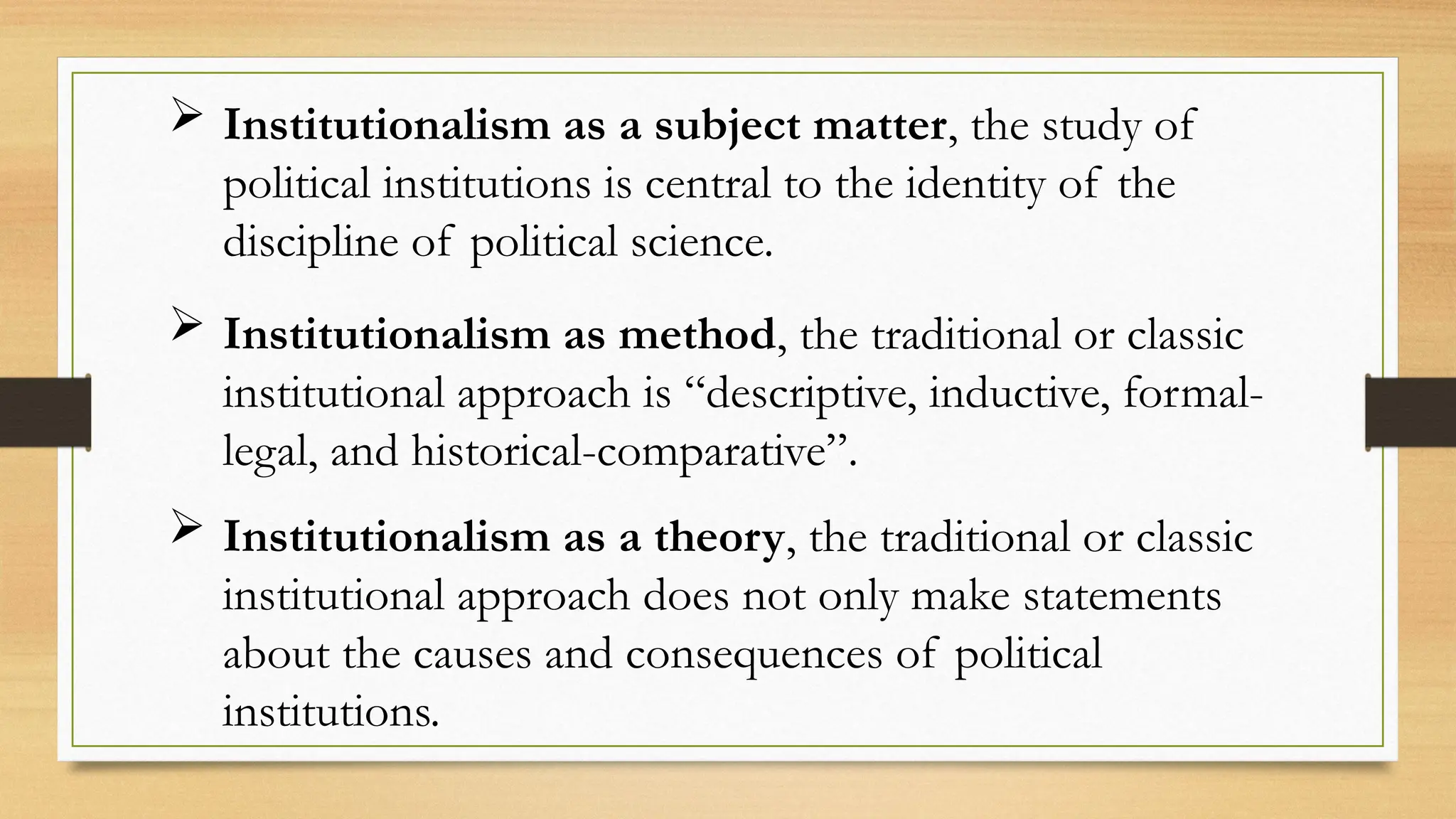Disciplines and Ideas in Social Science - Institutionalism.pptx