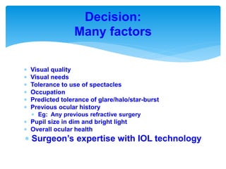 Dissatisfied patient after cataract surgery: How to Avoid | PPTX