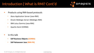 Dissecting and Attacking RMI Frameworks | PPT