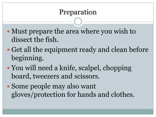 Dissecting a fish | PPTX