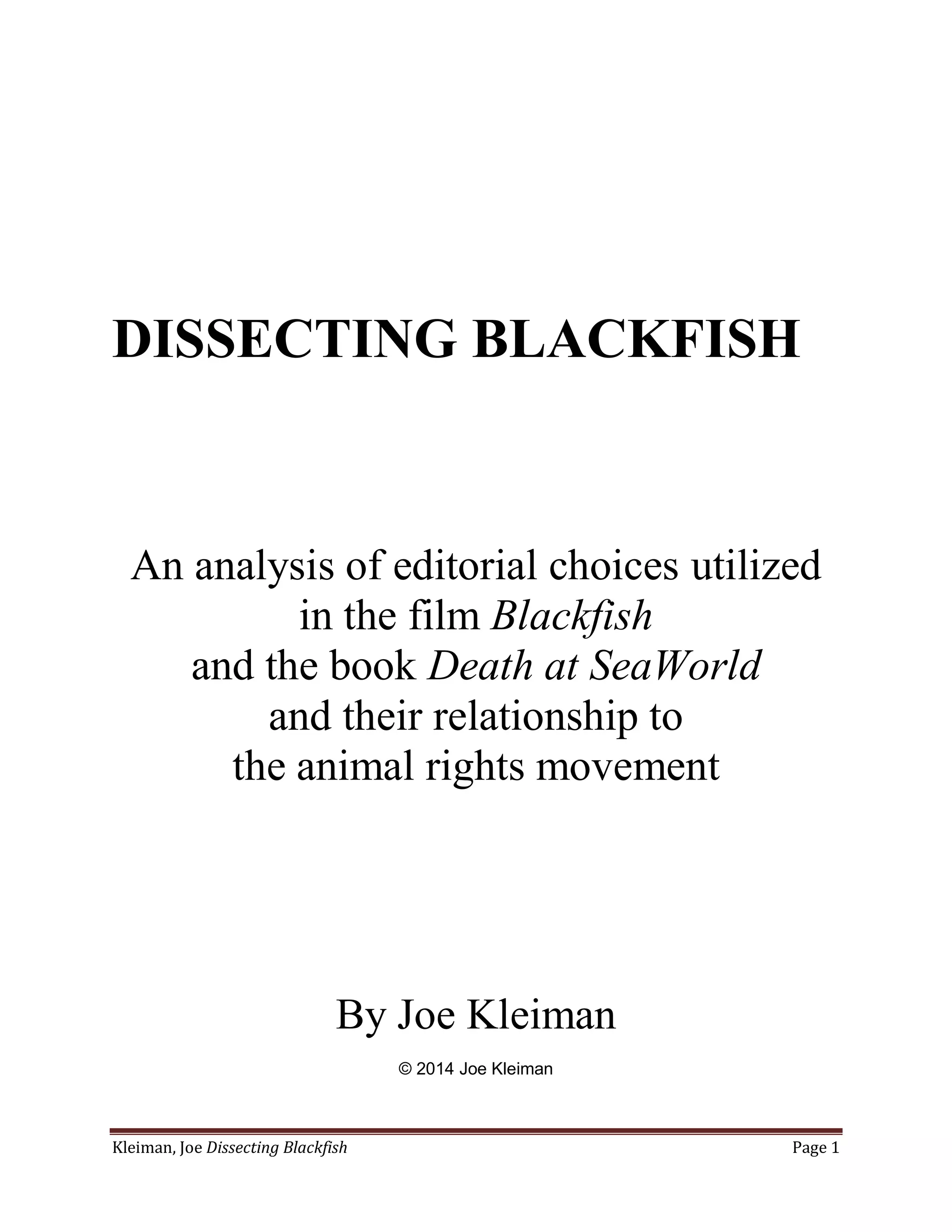 Dissectingblackfishfinal | PDF