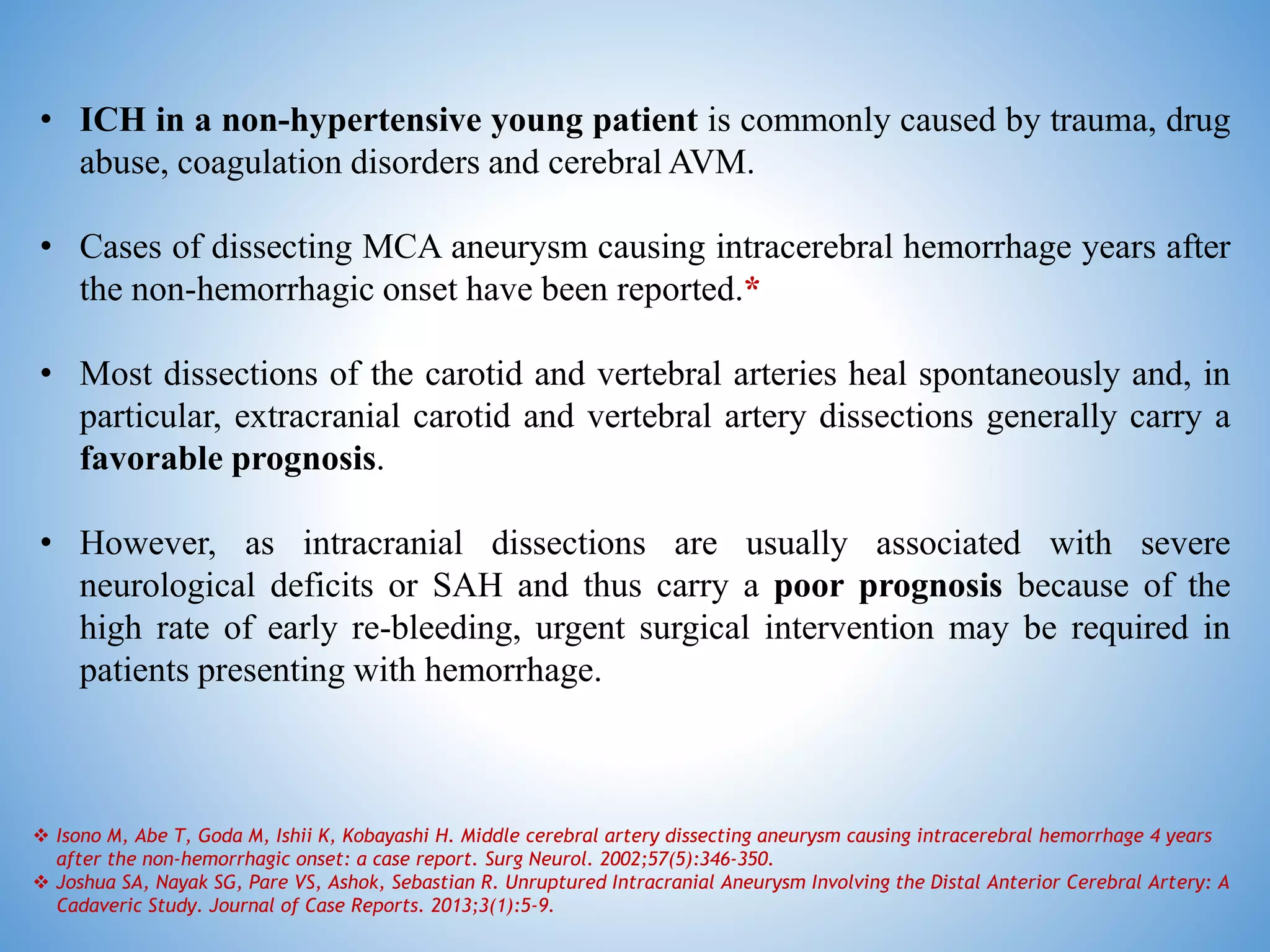 Endovascular Coil Embolization of Dissecting distal MCA Aneurysm with ...