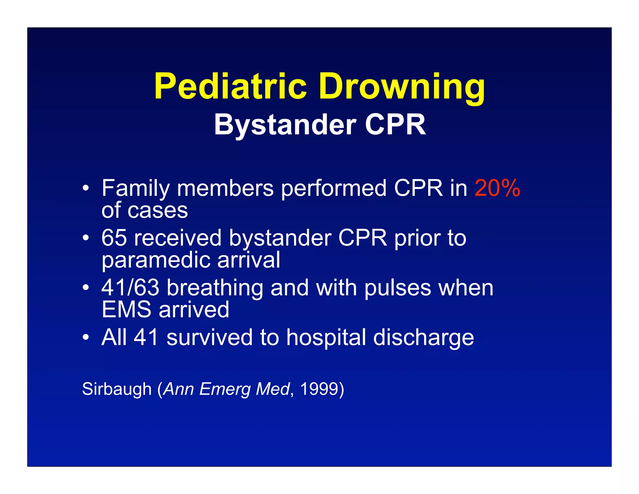 Dissecting the Medical Issues in Pediatric Drowning | PDF