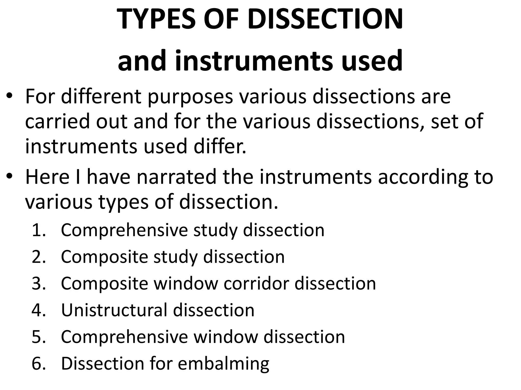 Dissection and instruments | PPTX