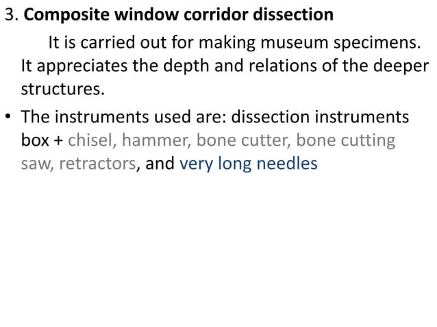 Dissection and instruments | PPTX | First Aid | Injuries