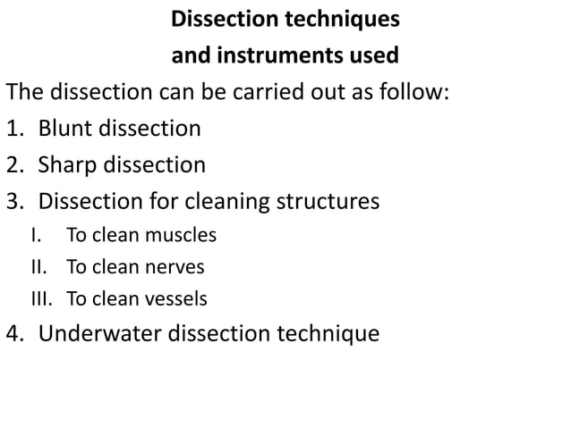 Dissection and instruments | PPTX | First Aid | Injuries