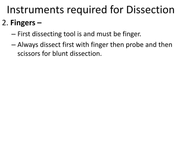 Dissection and instruments | PPTX | First Aid | Injuries