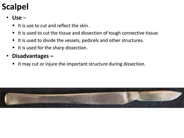 Dissection and instruments | PPTX | First Aid | Injuries