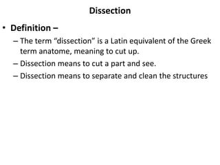 Dissection and instruments | PPT