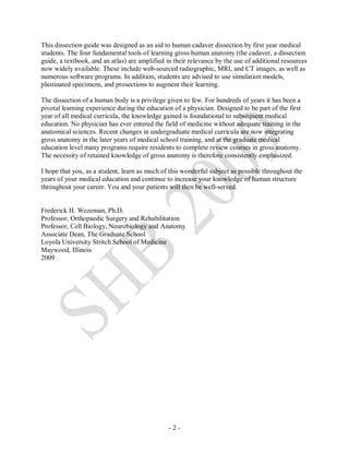 Anatomy Dissection guide | PDF