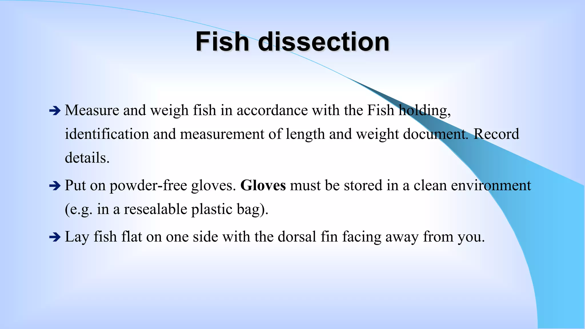 Dissection of internal organs of fish | PPTX