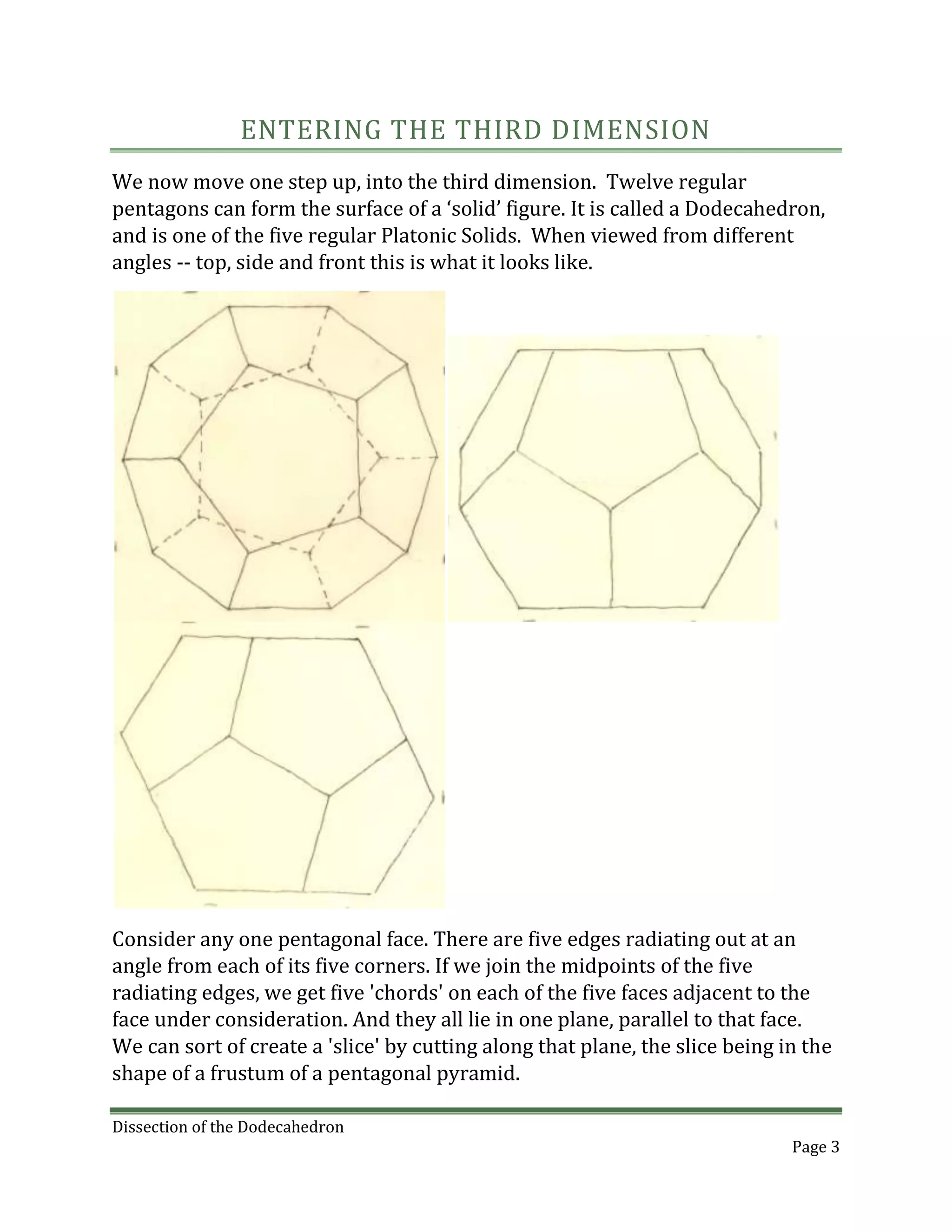 Dissection Of The Dodecahedron | DOCX | Physics | Science