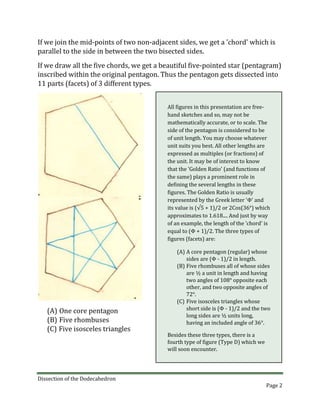 Dissection Of The Dodecahedron | DOCX | Physics | Science