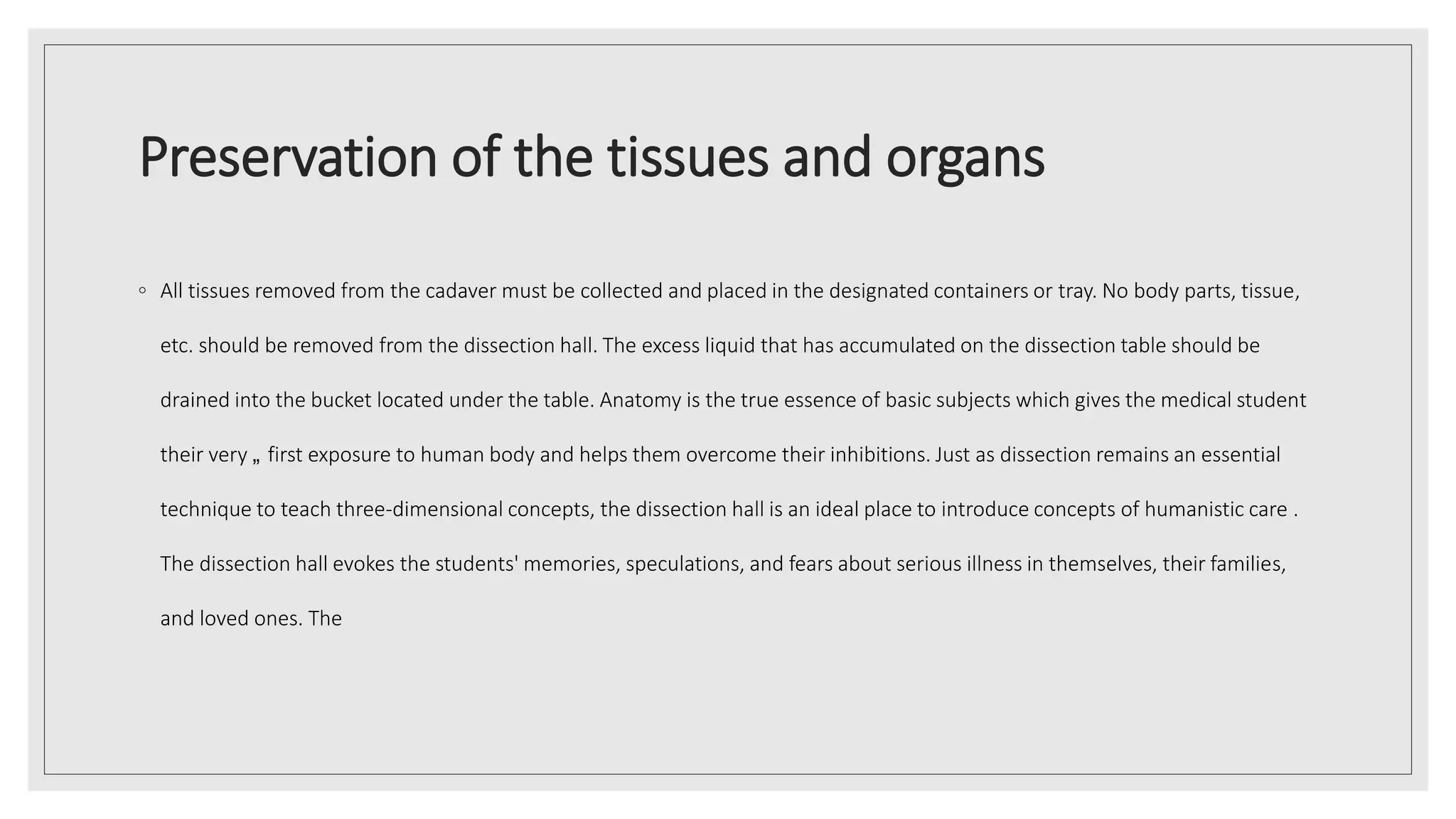 Dissection on dead bodies.pptx presentation | PPTX