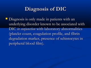 Microangiopathic Haemolytic Anaemia | PPT