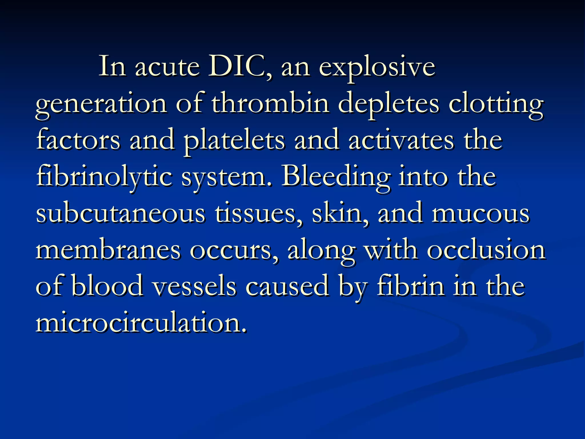 Disseminated Intravascular Coagulation | PPT