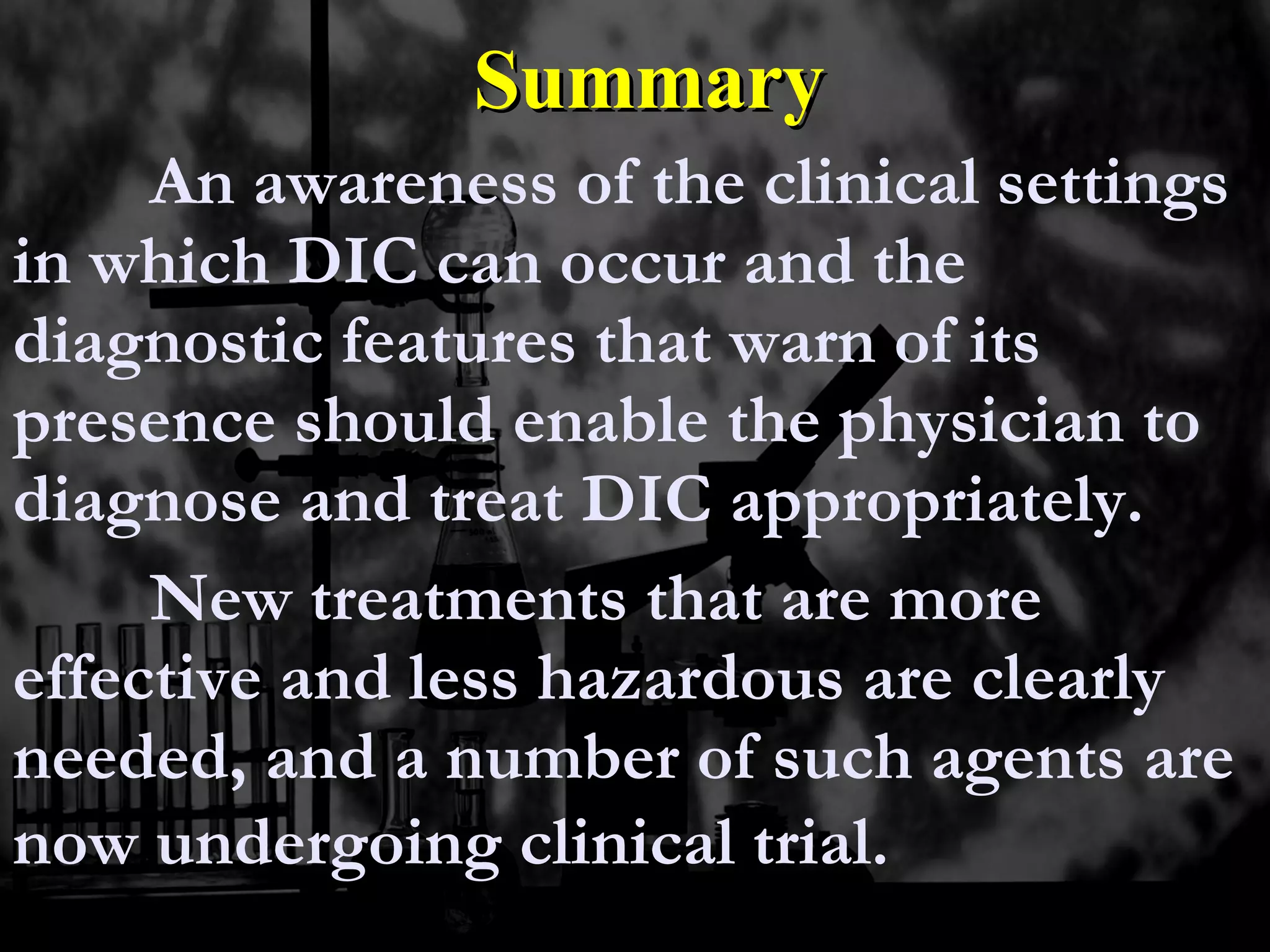 Disseminated Intravascular Coagulation | PPT