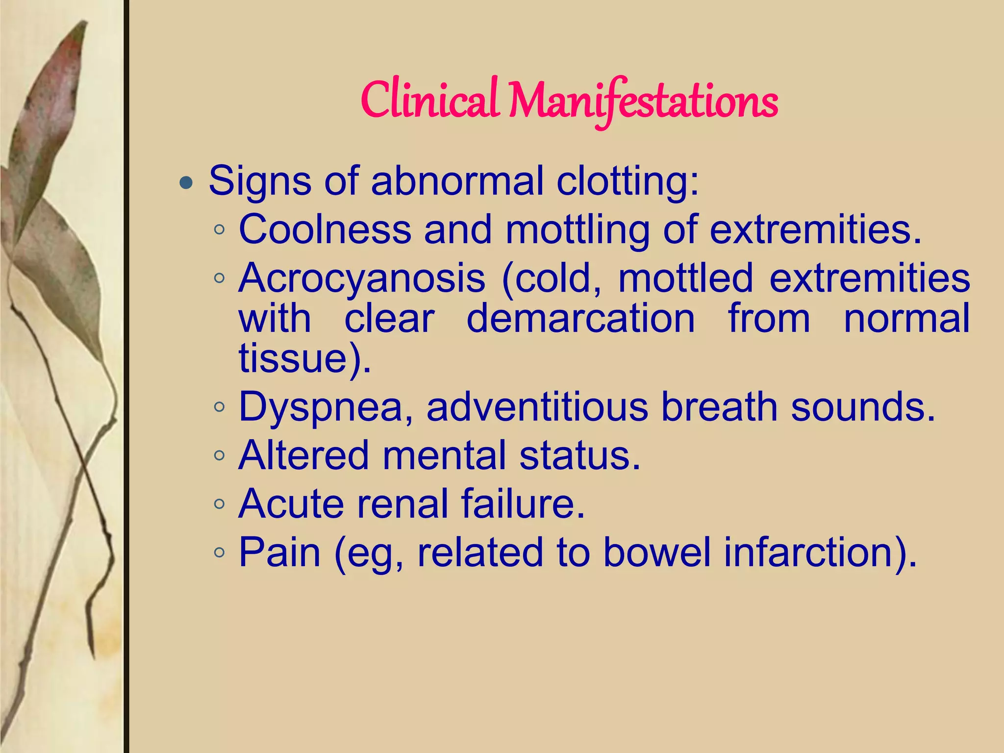 Disseminated intravascular coagulation | PPTX