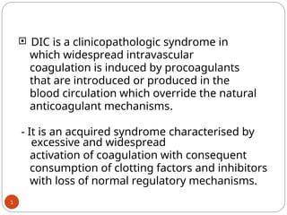 DISSEMINATED INTRAVASCULAR COAGULATION - Lecture.ppt