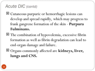 DISSEMINATED INTRAVASCULAR COAGULATION - Lecture.ppt