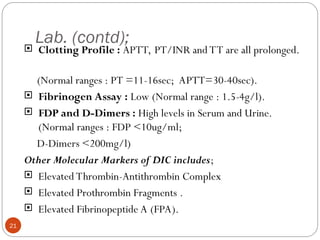 DISSEMINATED INTRAVASCULAR COAGULATION - Lecture.ppt