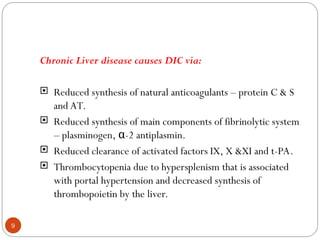 DISSEMINATED INTRAVASCULAR COAGULATION - Lecture.ppt