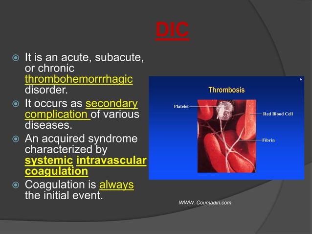Disseminated intravascular coagulation (dic) | PPTX | Blood Disorders ...