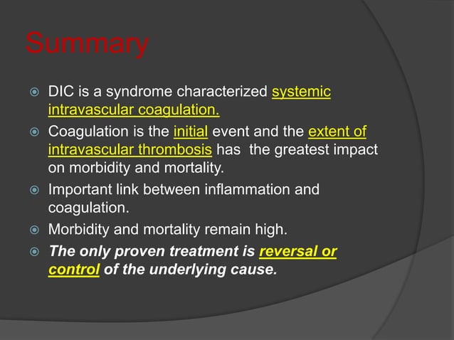 Disseminated intravascular coagulation (dic) | PPTX | Blood Disorders ...
