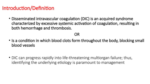 DISSEMINATED INTRAVASCULAR COAGULATION (DIC) IN CHILDREN.pptx