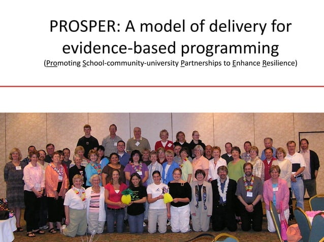 PROSPER: A model of delivery for evidence-based programming | PDF ...
