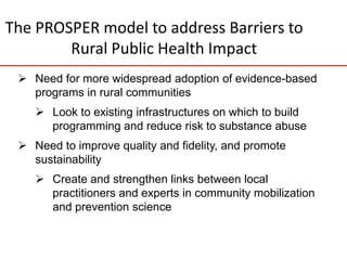 PROSPER: A model of delivery for evidence-based programming | PDF