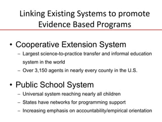 PROSPER: A model of delivery for evidence-based programming | PDF