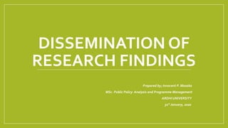 Disseminate Examples