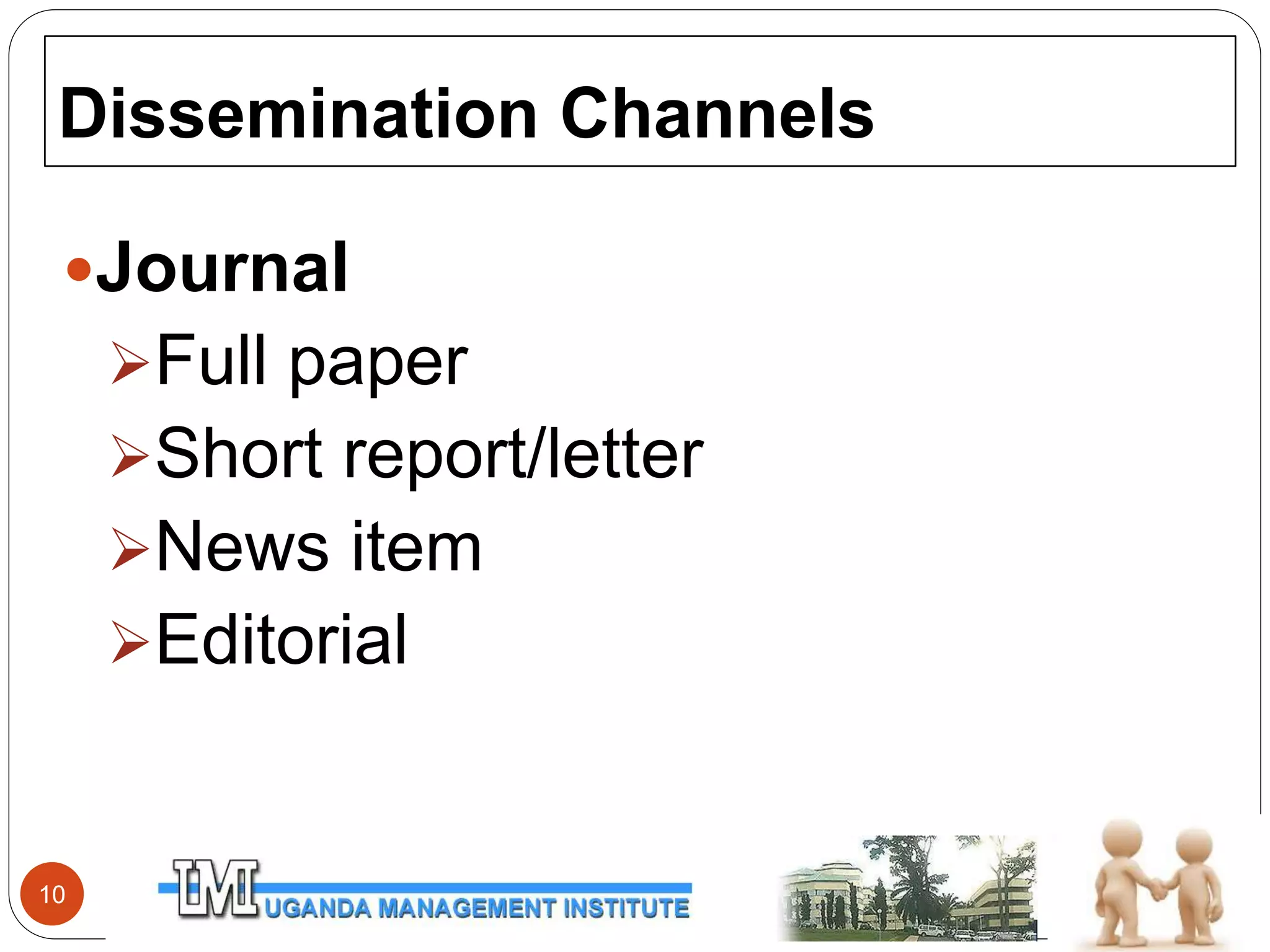 DISSEMINATION OF RESEARCH FINDINGS -Final.pptx