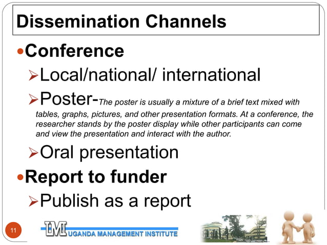 DISSEMINATION OF RESEARCH FINDINGS -Final.pptx | Technology & Computing